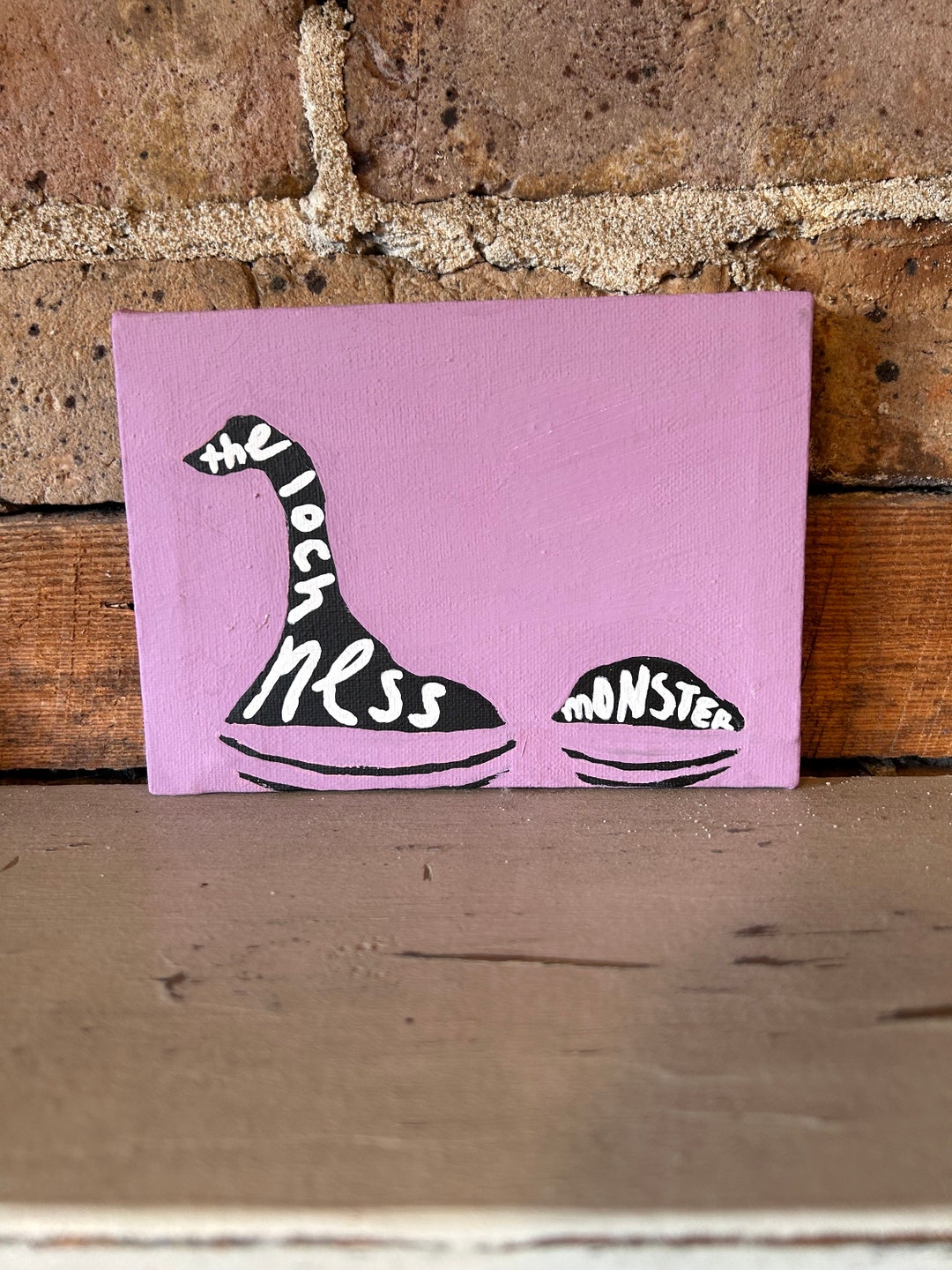 Loch Ness Monster Minimalist Painting - Etsy