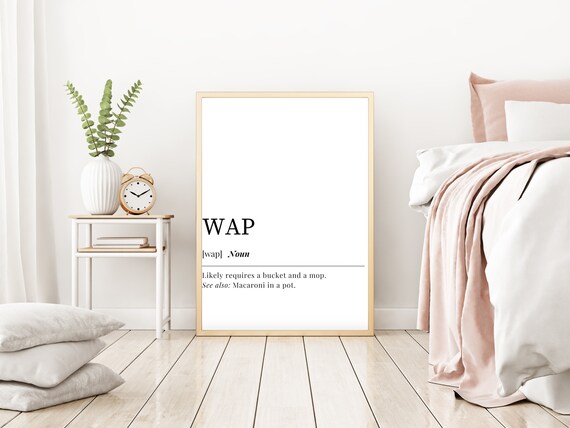 WAP Definition Wall Art Modern Wall Art New Home Gift Home - Etsy