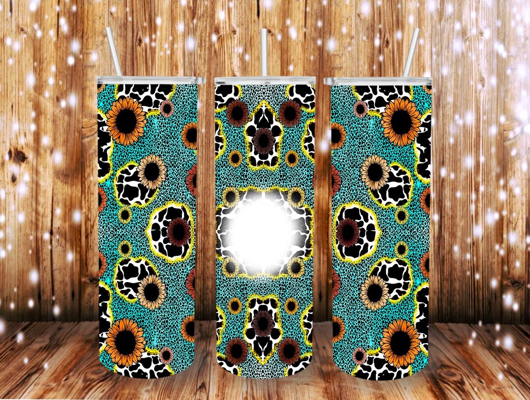 Digital Image/png/western/leopard Print/cow Print/sunflowers/seamless ...