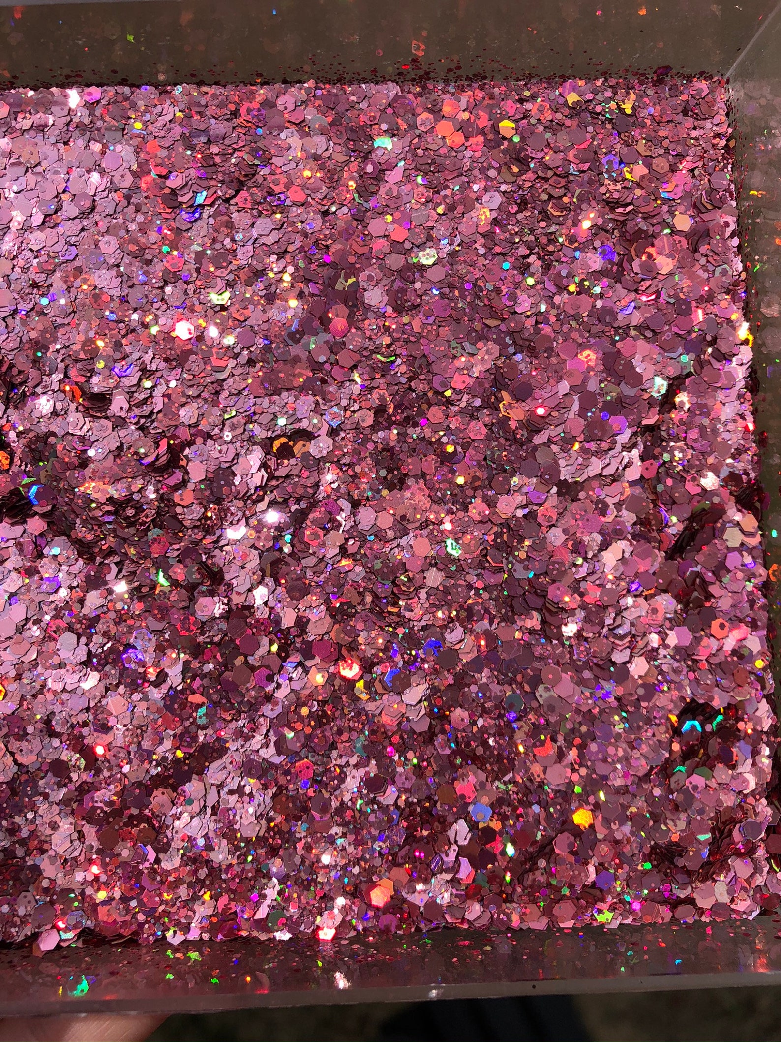 Prism/chunky Pink Holographic Mix | Etsy