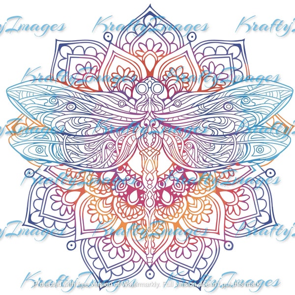 Dragonfly Mandala - Etsy