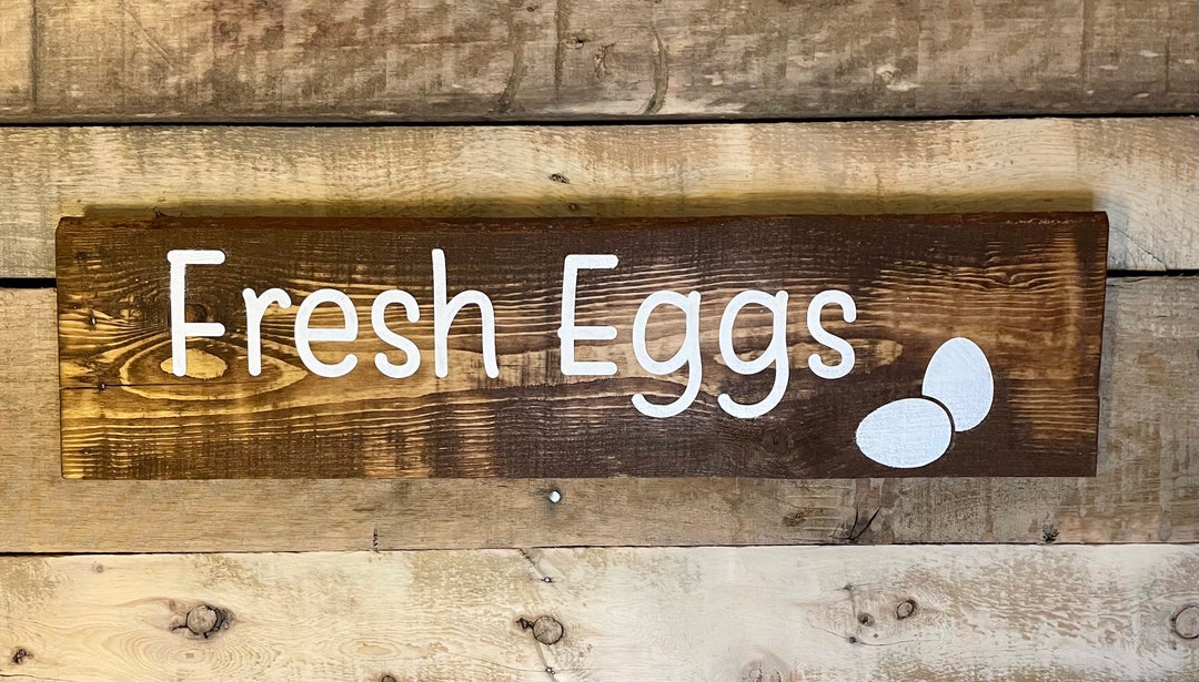 Fresh Eggs Farmhouse Sign - Farmhouse Style Decor Farmhouse Style Sign ...