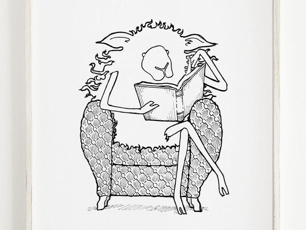 Sheep Reading A Book Art Print | Sheep Art Printable | Reading Wall Art ...