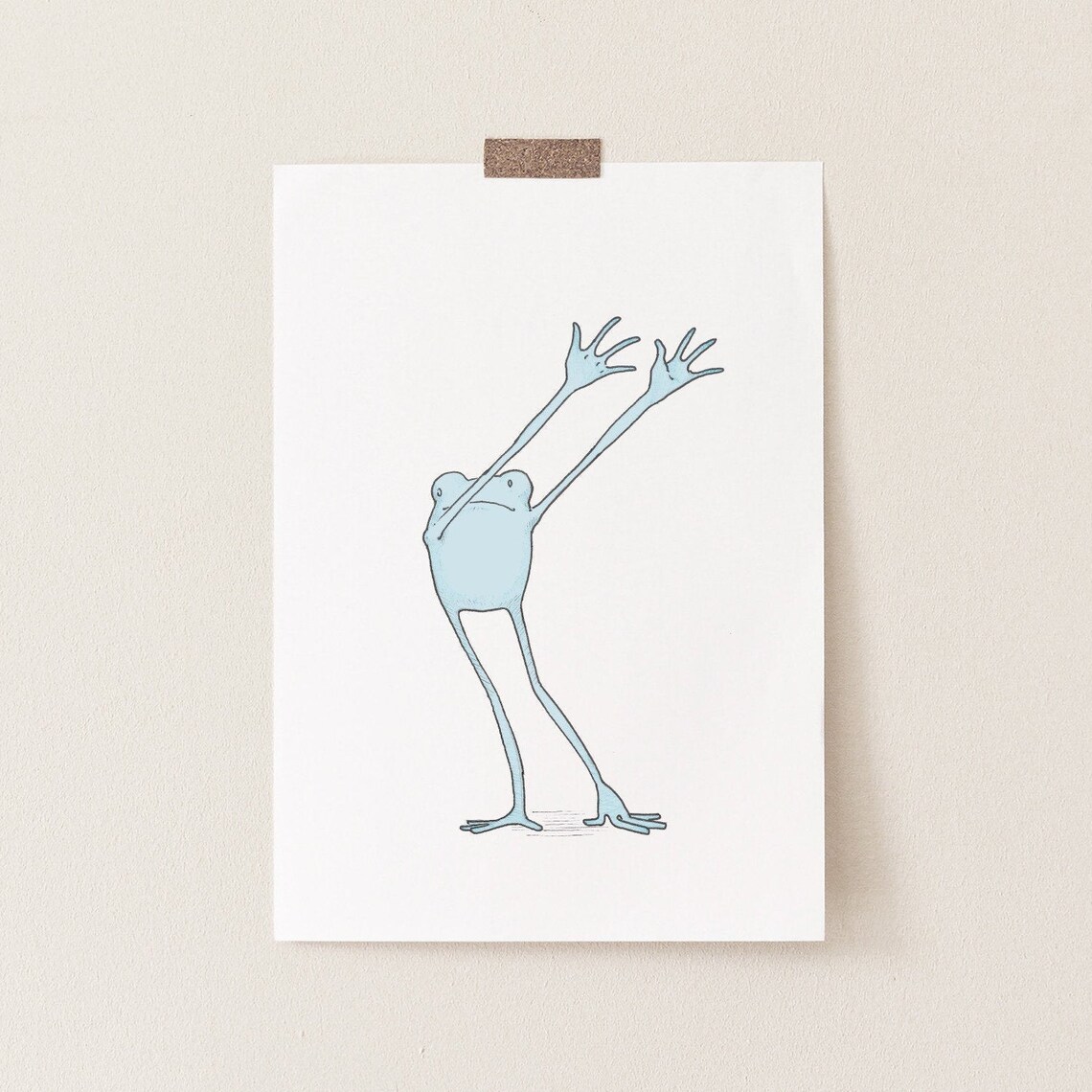 Set of Three Blue Frogs Art Prints | Frog Wall Art | Kids Wall Art ...