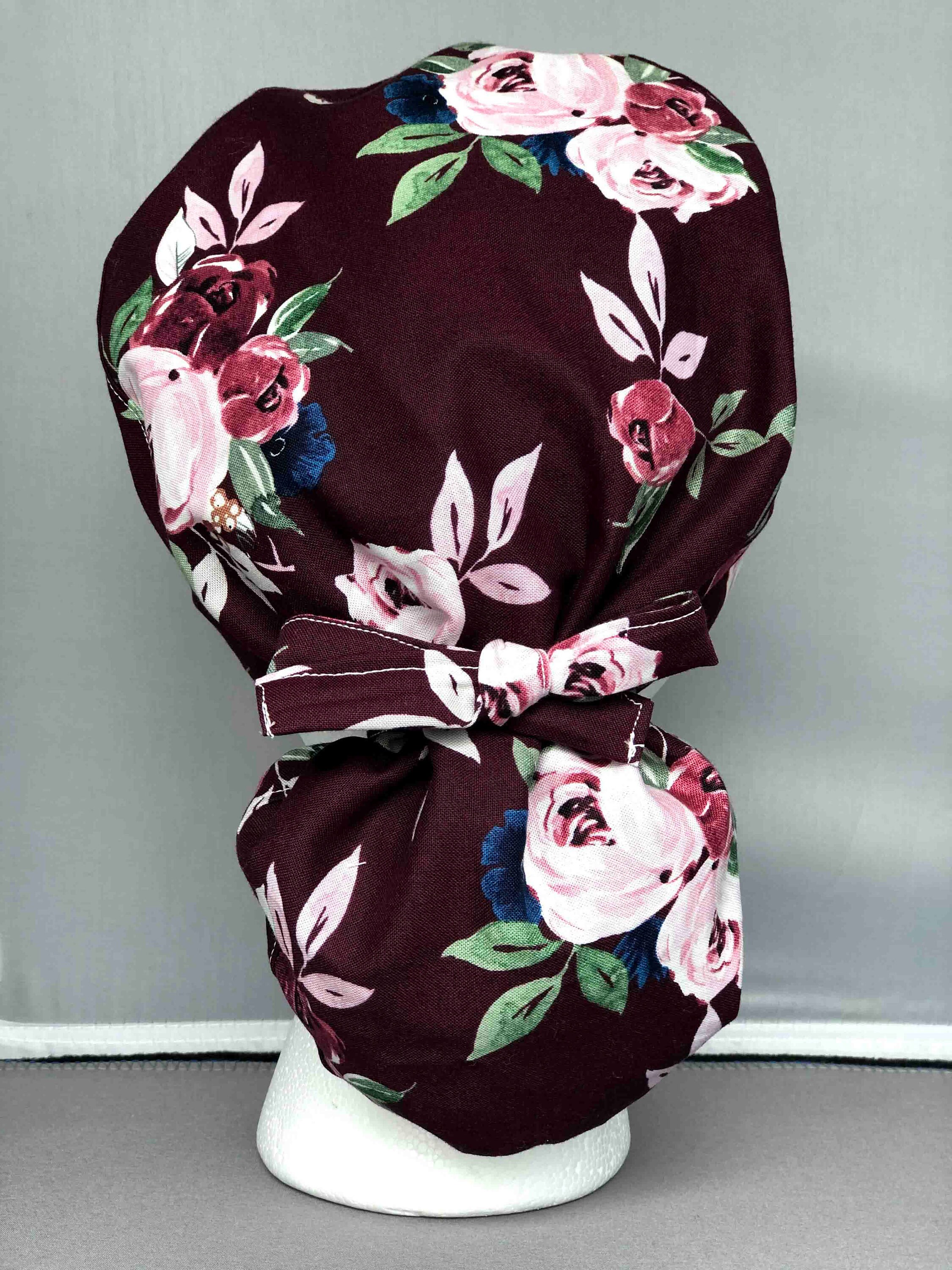 Embroidered Ponytail Scrub Cap for Women Monogram Scrub Cap - Etsy