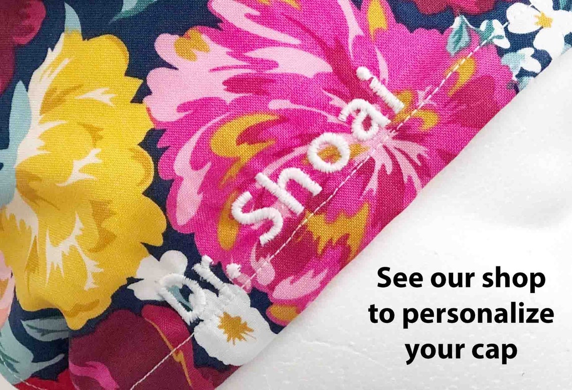 Embroidered Ponytail Scrub Cap for Women Monogram Scrub Cap - Etsy