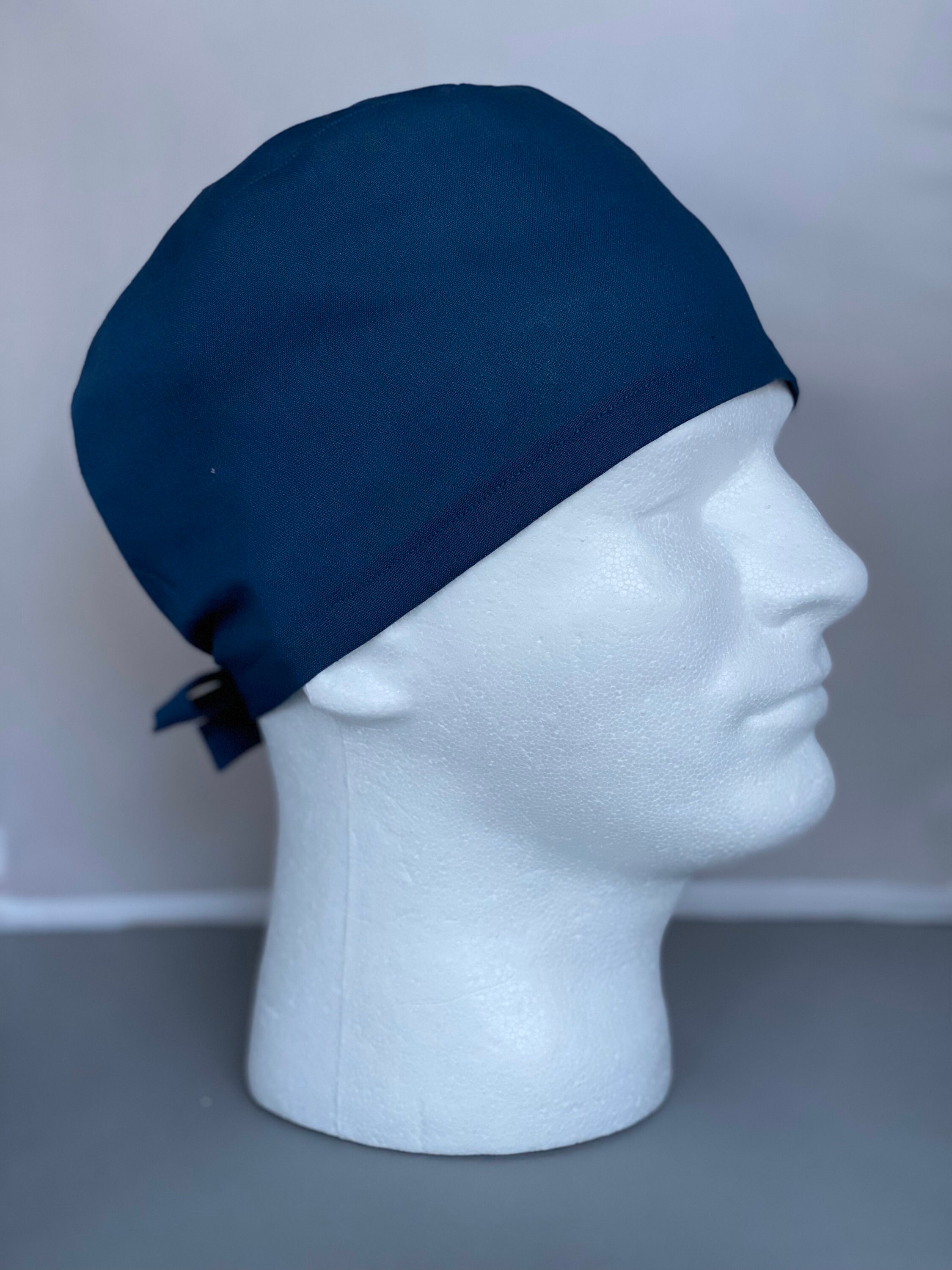 Navy Blue Embroidered Scrub Cap for Women Scrub Hat for Men Surgical ...