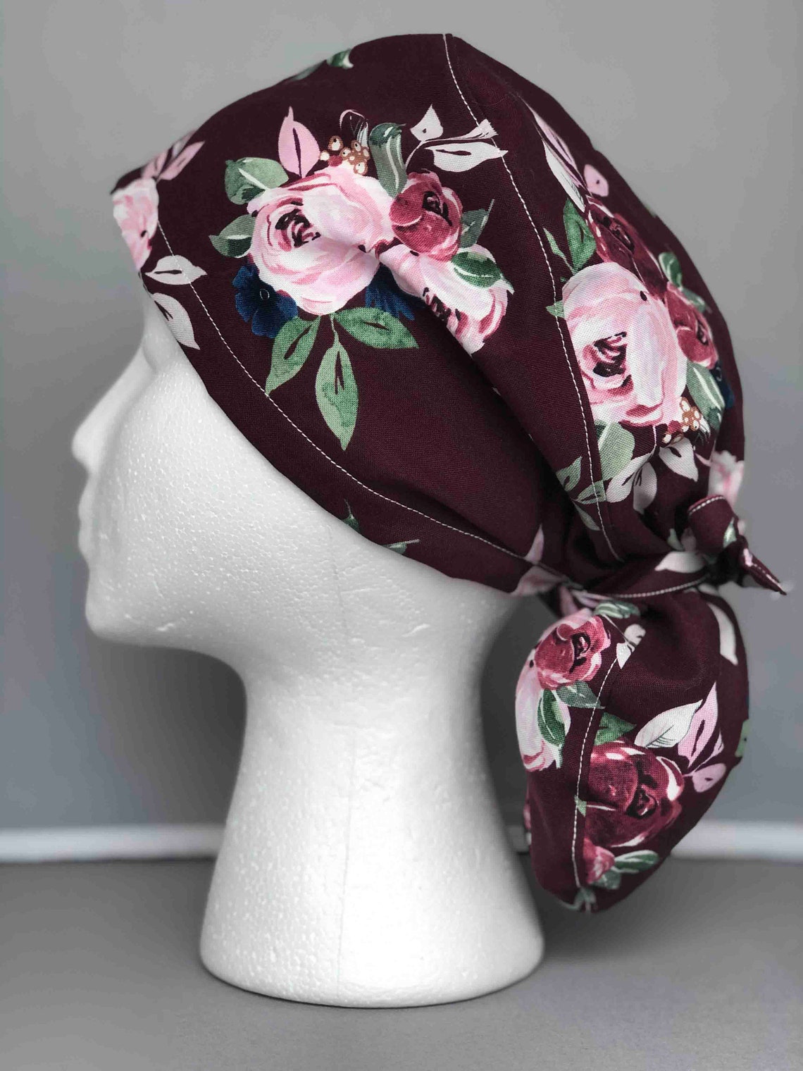 Embroidered Ponytail Scrub Cap for Women Monogram Scrub Cap - Etsy