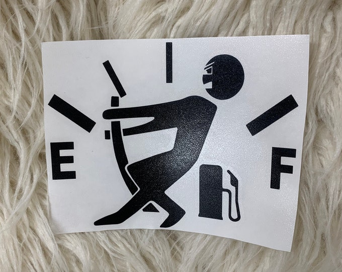 Funny Empty Gas Tank Car Decal, Funny Car Decal for Men and Women, Girl ...