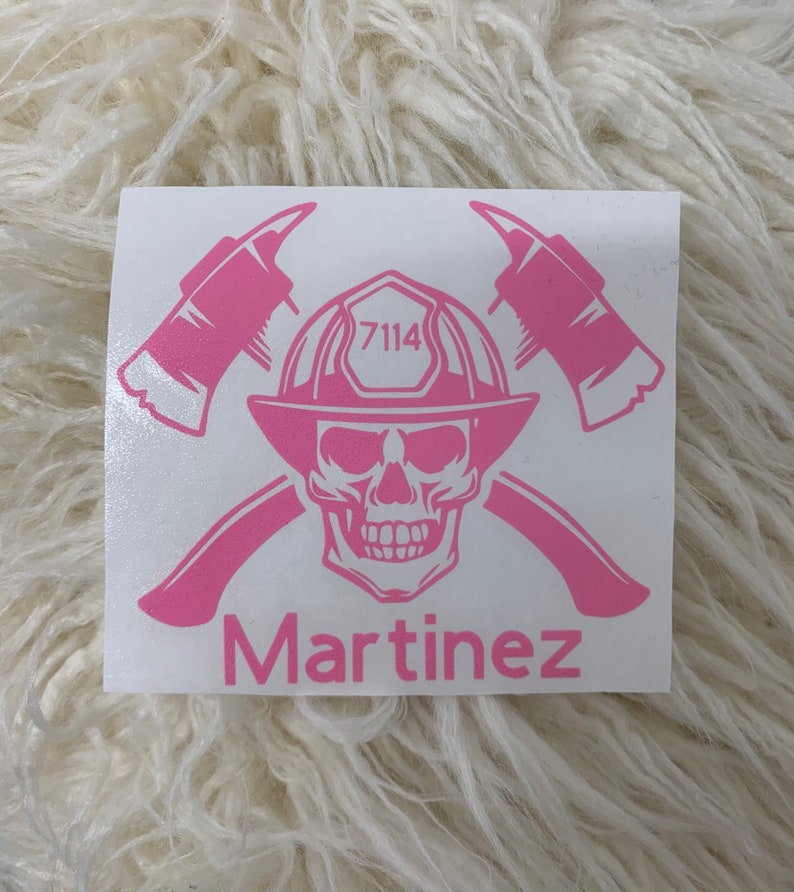 Custom Firefighter Skull Decal, Decal for Firefighters, Skull ...
