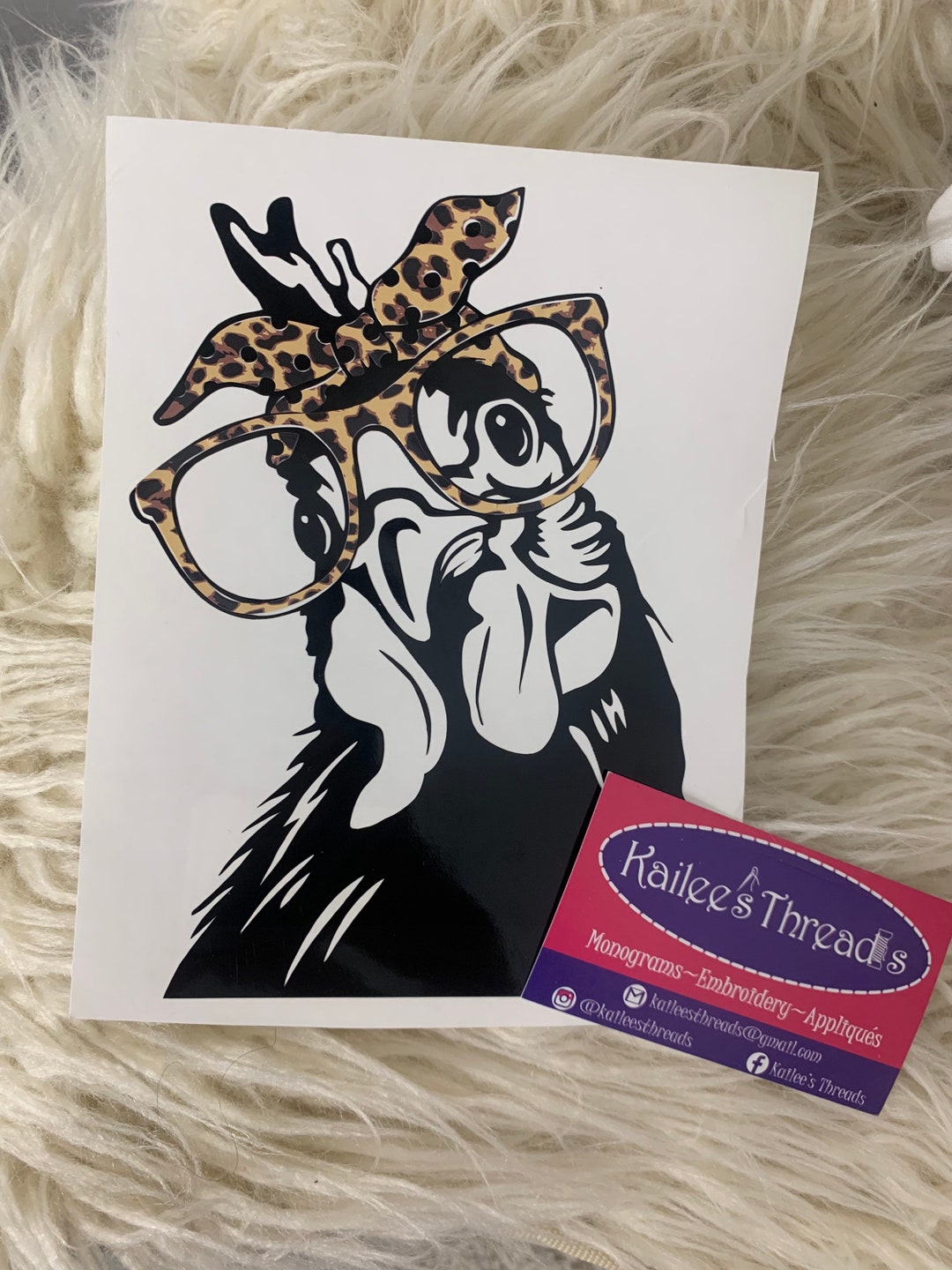 Crazy Chicken Lady Decal, Chicken With Glasses Sticker, Chicken Lady ...