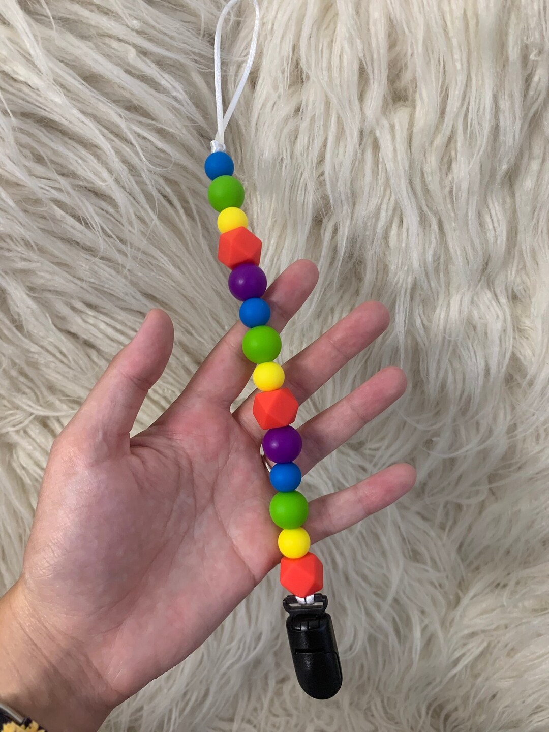Rainbow Baby Pacifier Clip, Pacifier Clips for Rainbow Babies, Rainbow ...