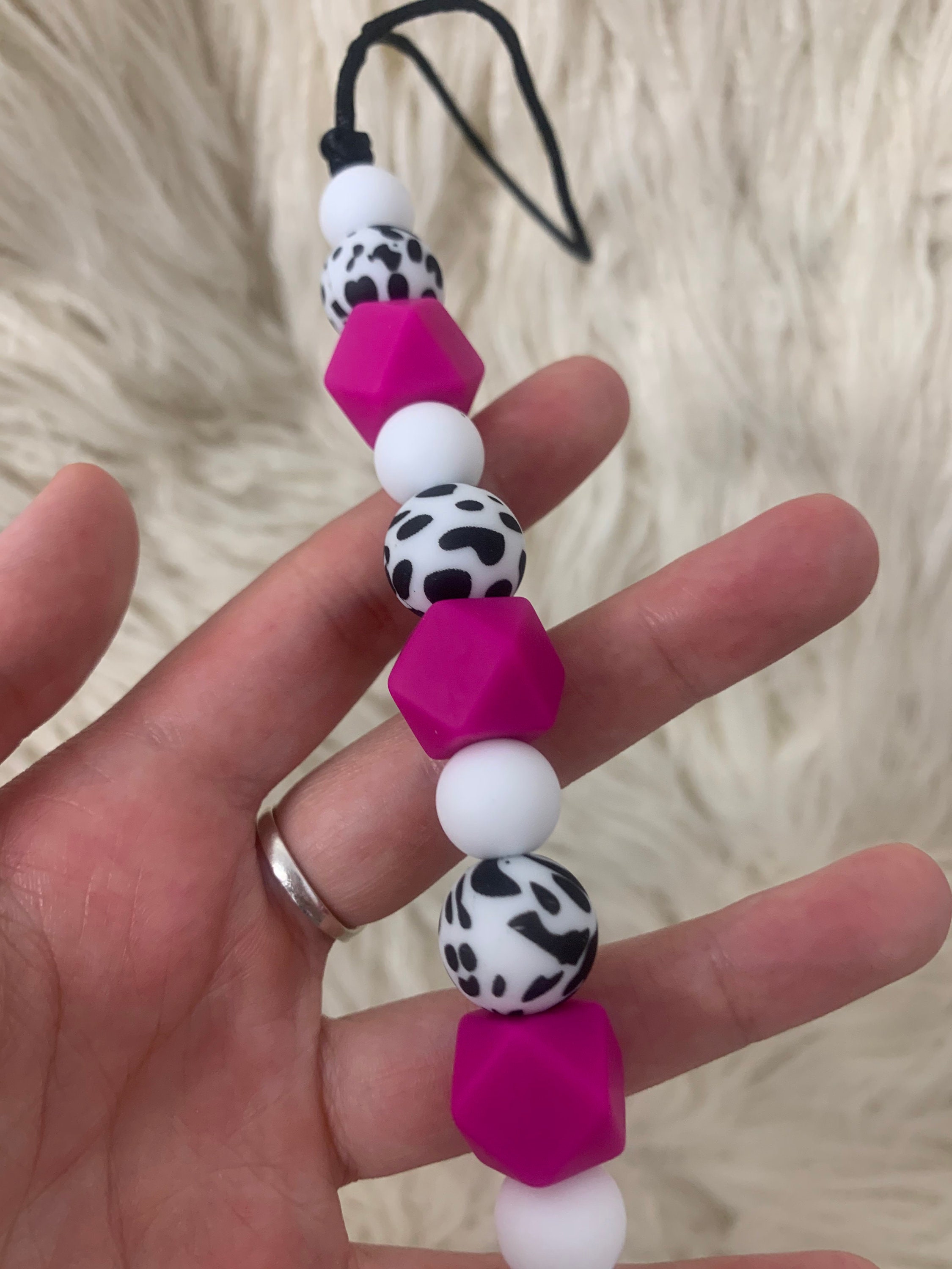 Custom Pink Cow Print Pacifier Clip, Cute Western Pacifier Clips, Cow ...