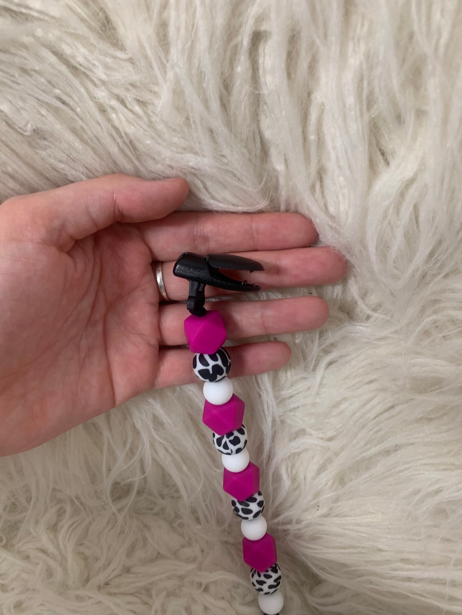 Custom Pink Cow Print Pacifier Clip, Cute Western Pacifier Clips, Cow ...