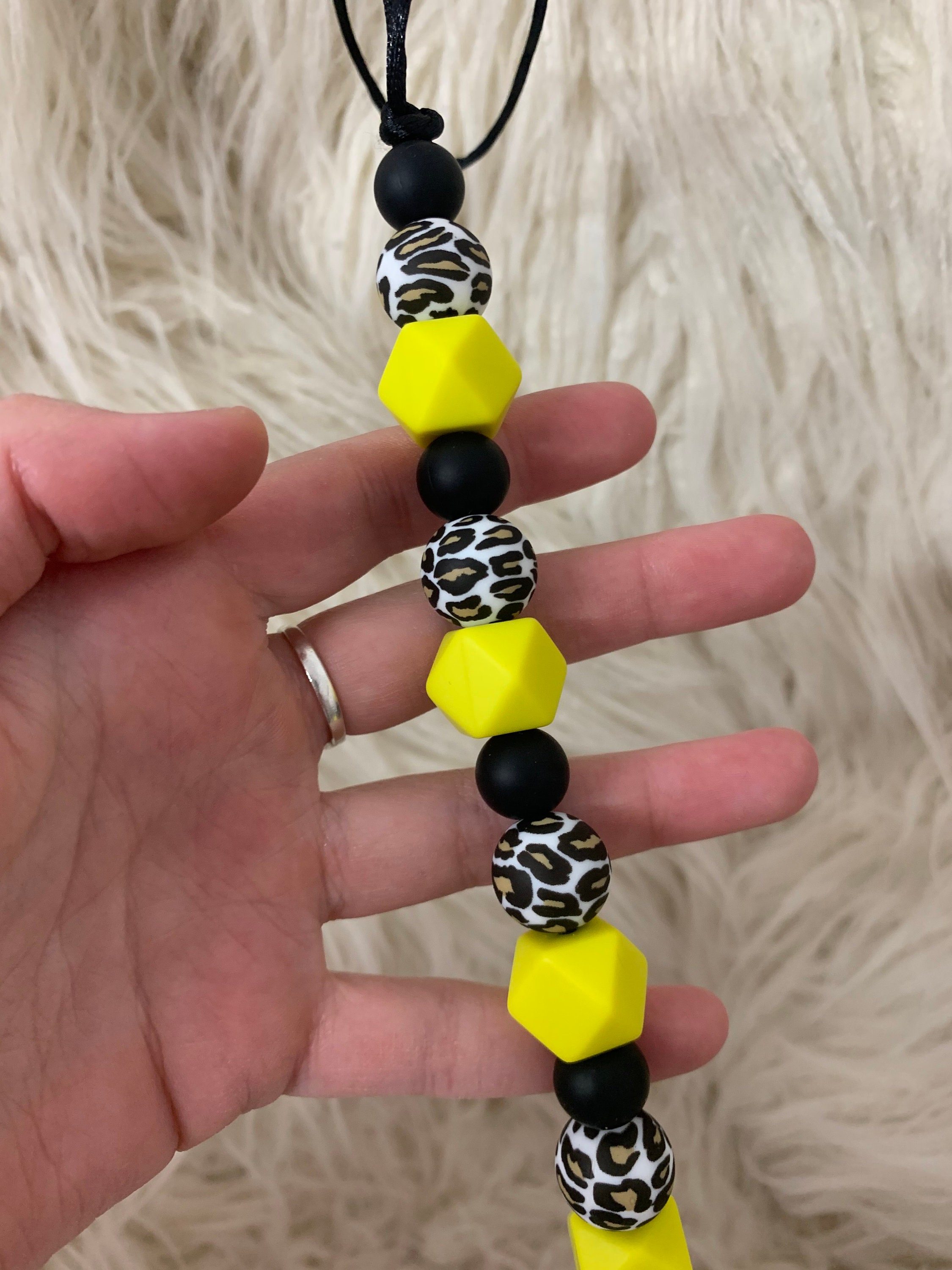 Yellow Leopard Pacifier Clip, Leopard and Yellow Pacifier Clip, Cute ...