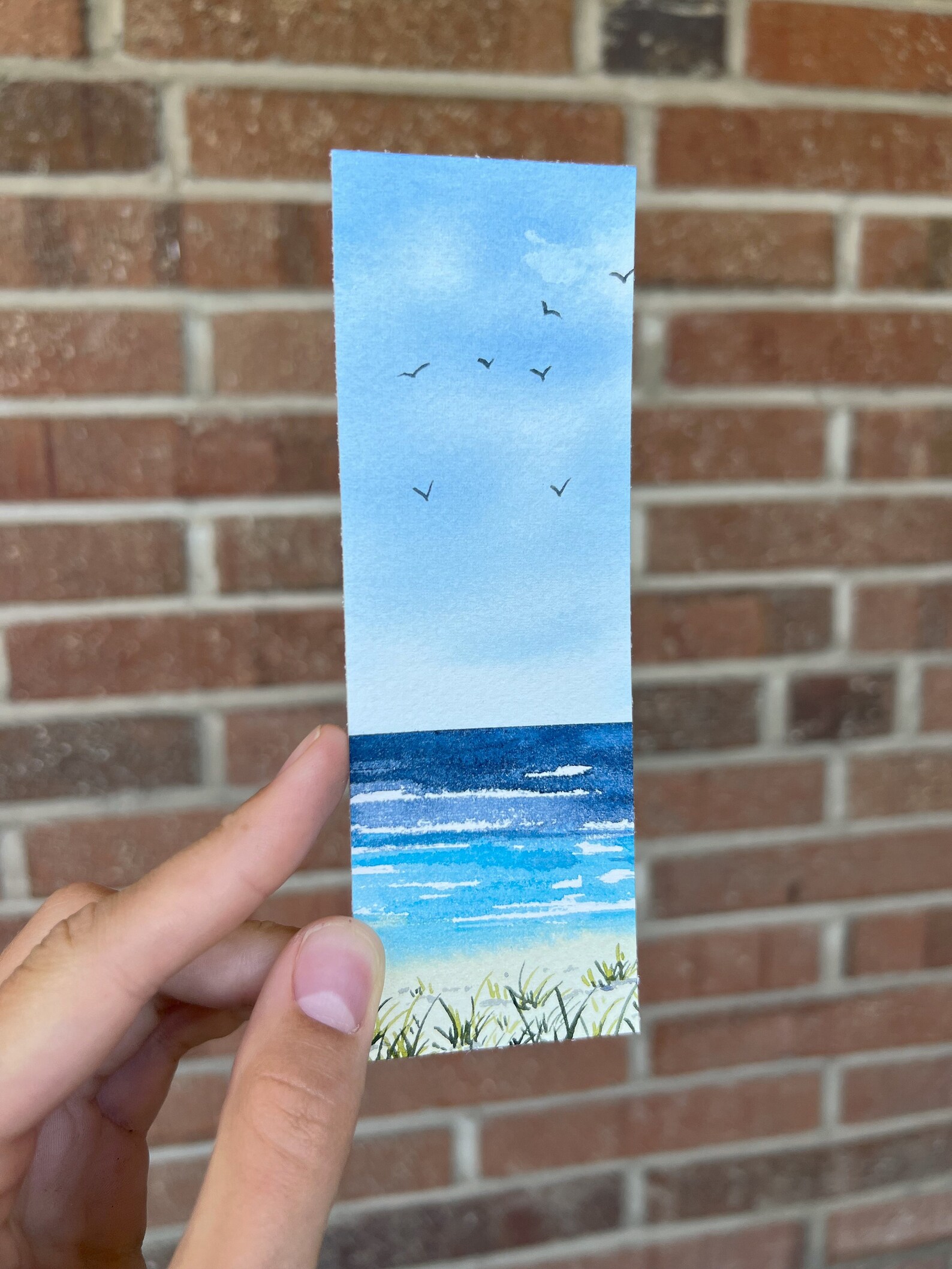 Tropical Beach Watercolor Bookmark Original Hand Painted - Etsy