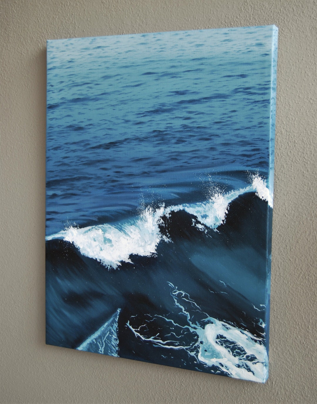 Crashing Wave Original Oil Painting on Canvas - Etsy