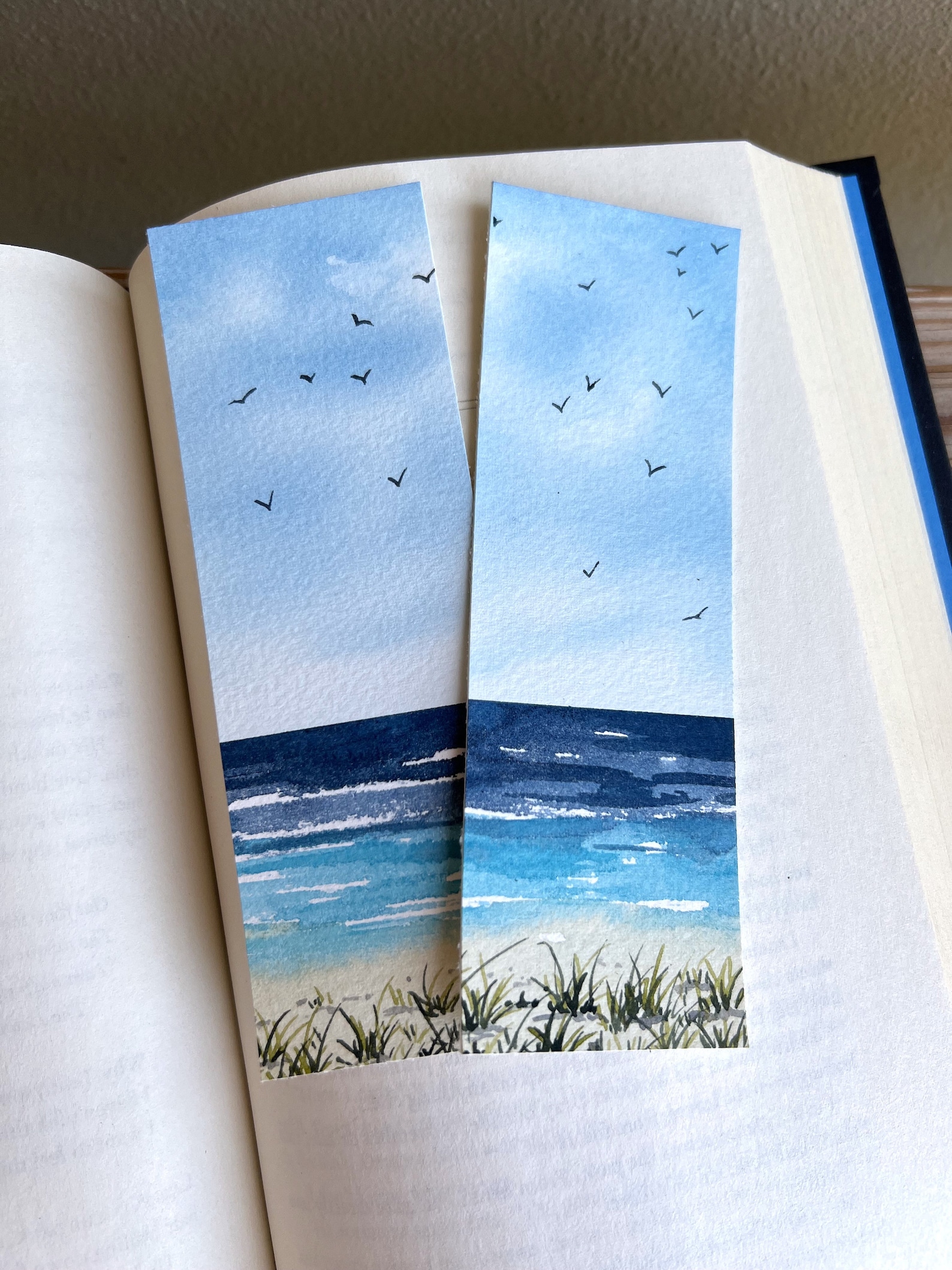 Tropical Beach Watercolor Bookmark | Original Hand Painted Bookmark - Etsy