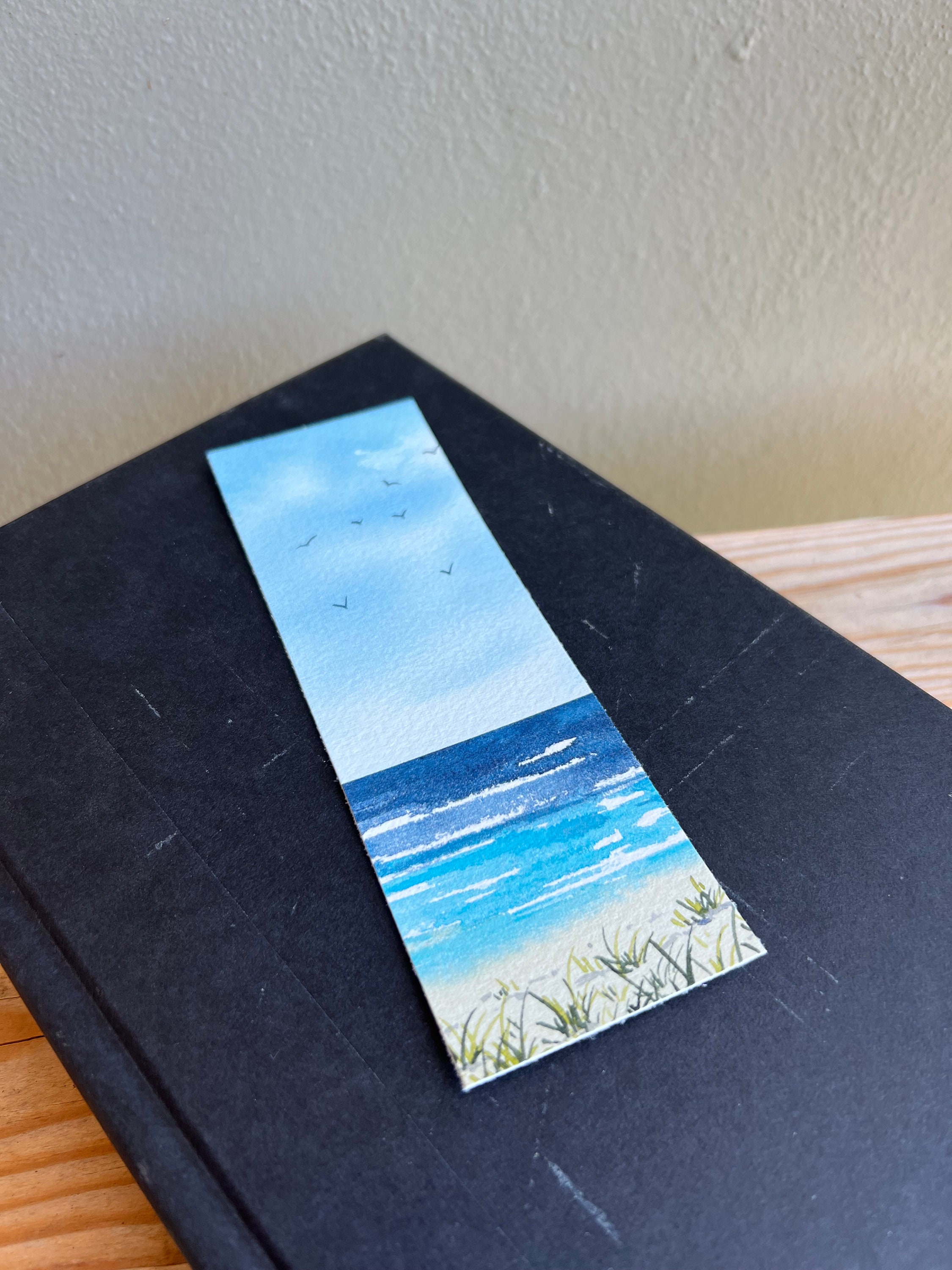 Tropical Beach Watercolor Bookmark Original Hand Painted - Etsy