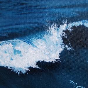Crashing Wave Original Oil Painting on Canvas - Etsy