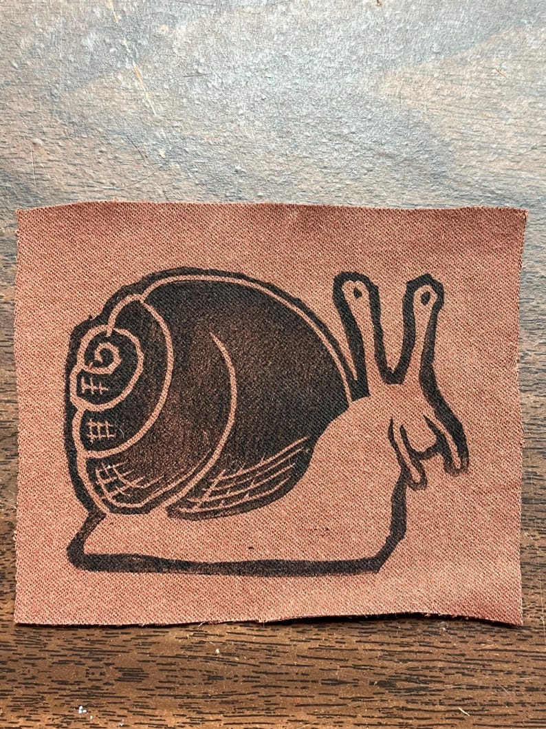 Snail Lino Patches - Etsy