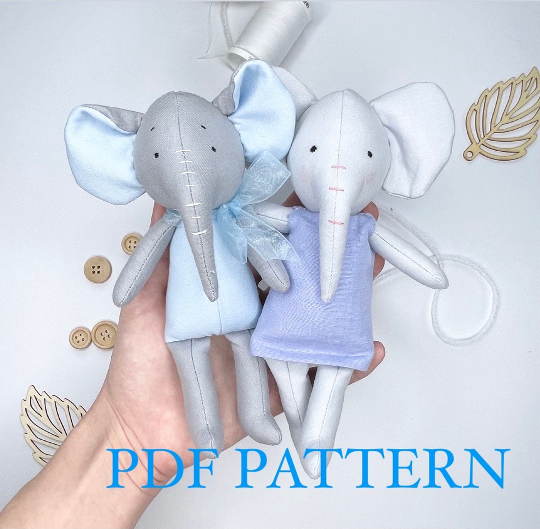 PATTERN Mini Elephant Pattern and Tutorial With Dress Pdf/digital ...
