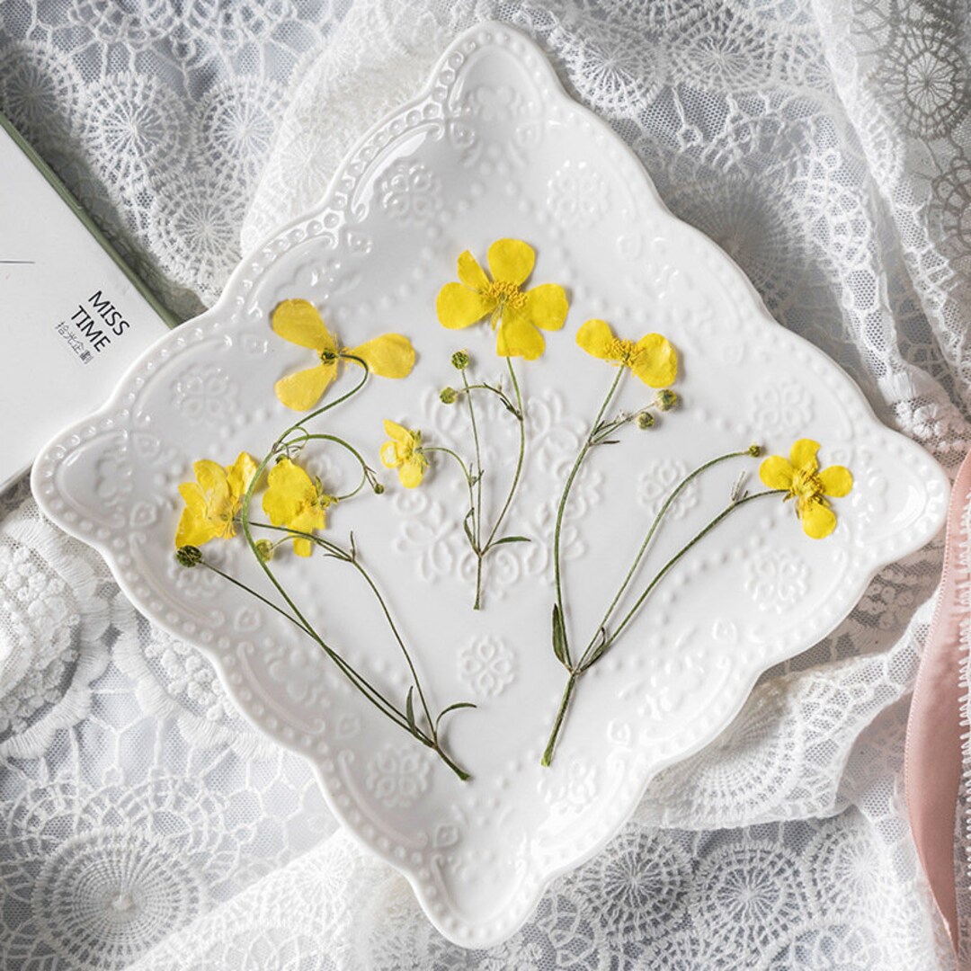 Pressed Flowers,yellow Pressed Flowers 8 Pcs/pack,yellow Buttercup ...