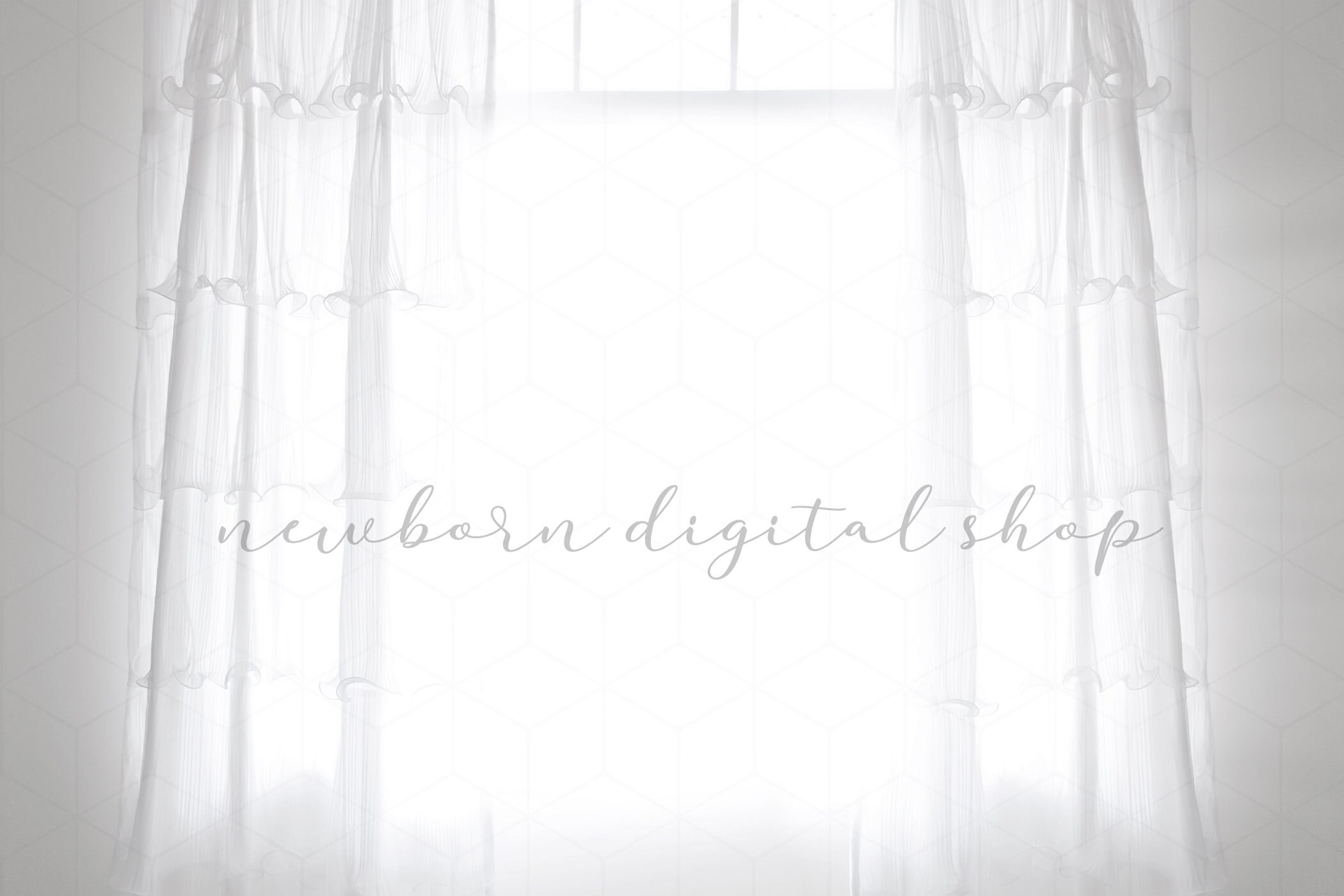 Backlit Window Digital Backdrop White Curtains, Maternity Photography ...