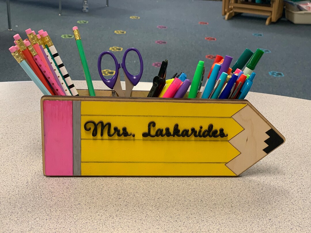 Teacher Gift - Personalized Teacher Pencil Holder, Great Gift for ...