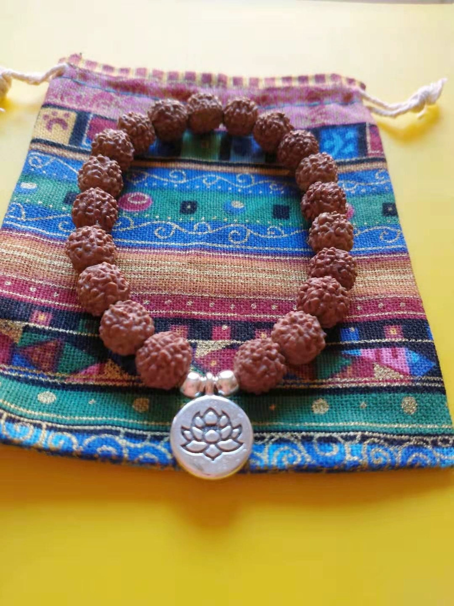 Rudraksha 10mm Buddhist Prayer Beads Mala Yoga Hindu Meditation ...