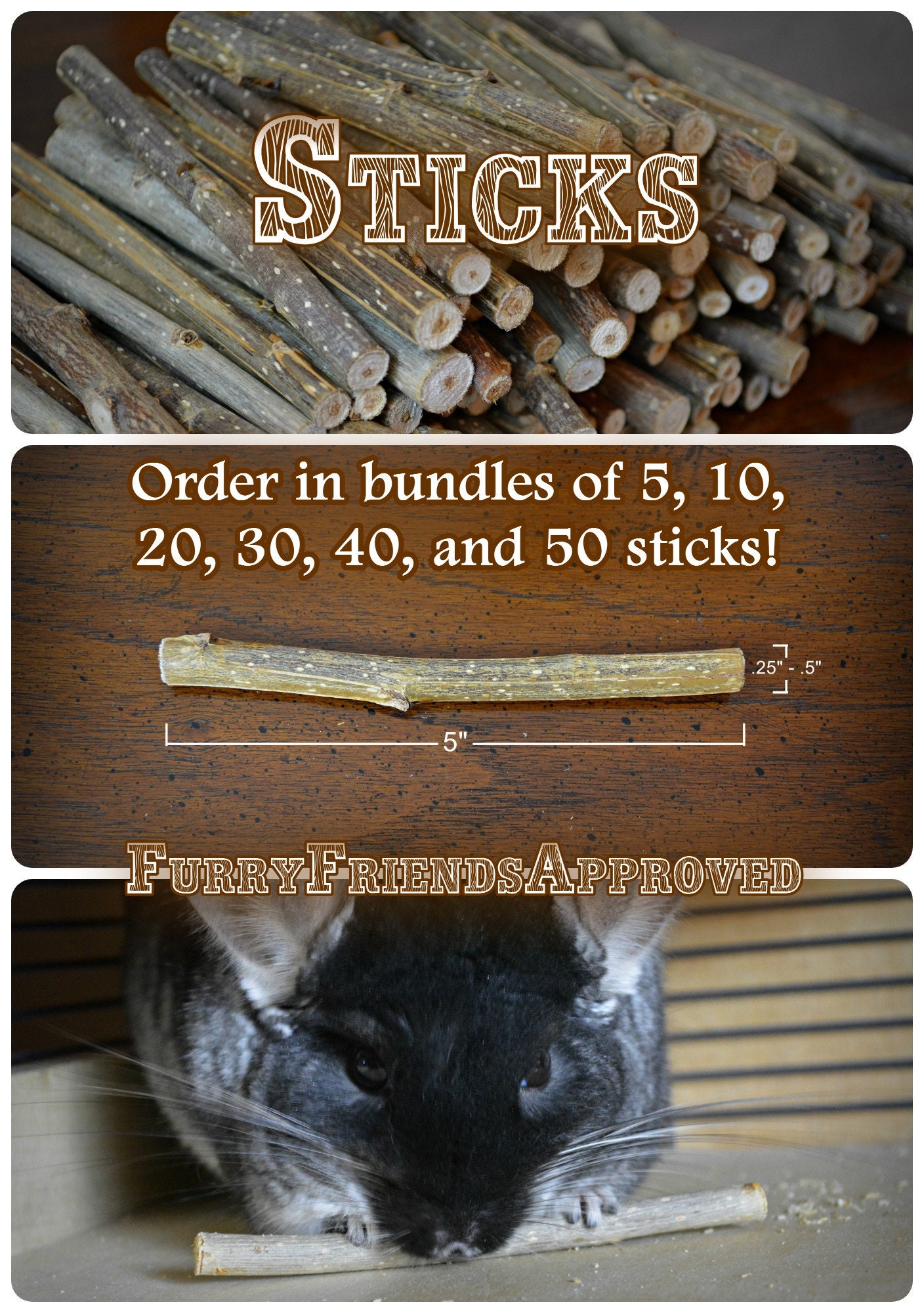 Poplar Sticks Treats for Small Pets Twiglets Twigs Sticks | Etsy