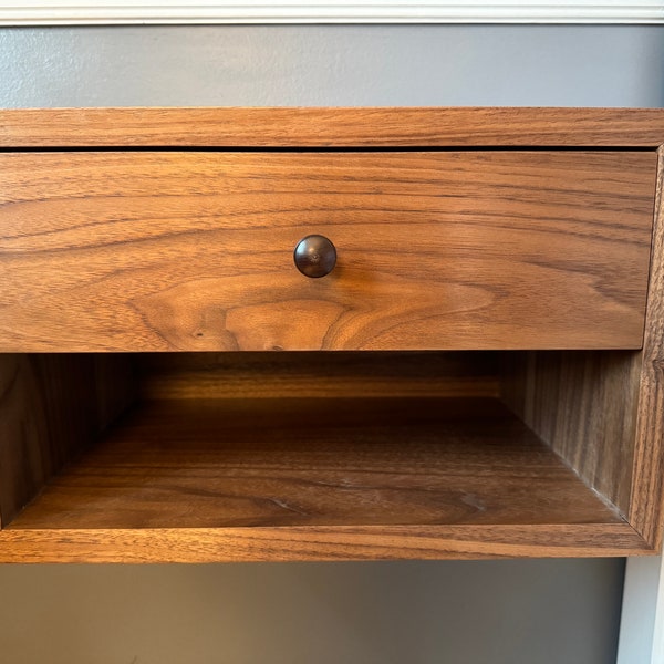 Walnut Nightstand - Etsy
