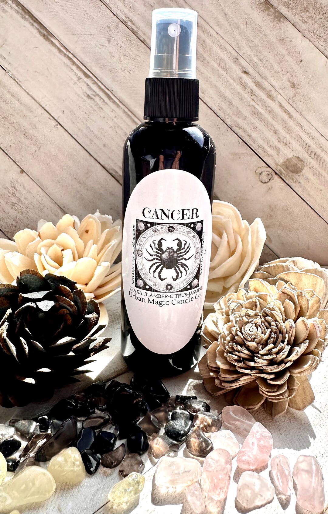 Zodiac Crystal Body Mist, Cancer Aura Body Spray, Luxury Pillow, Linen ...
