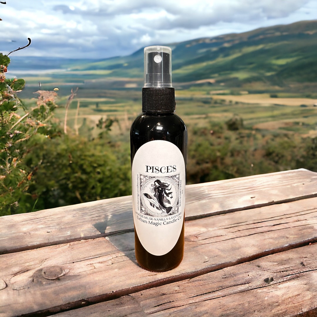 Zodiac Crystal Body Mist, Pisces Aura Body Spray, Luxury Pillow, Linen ...