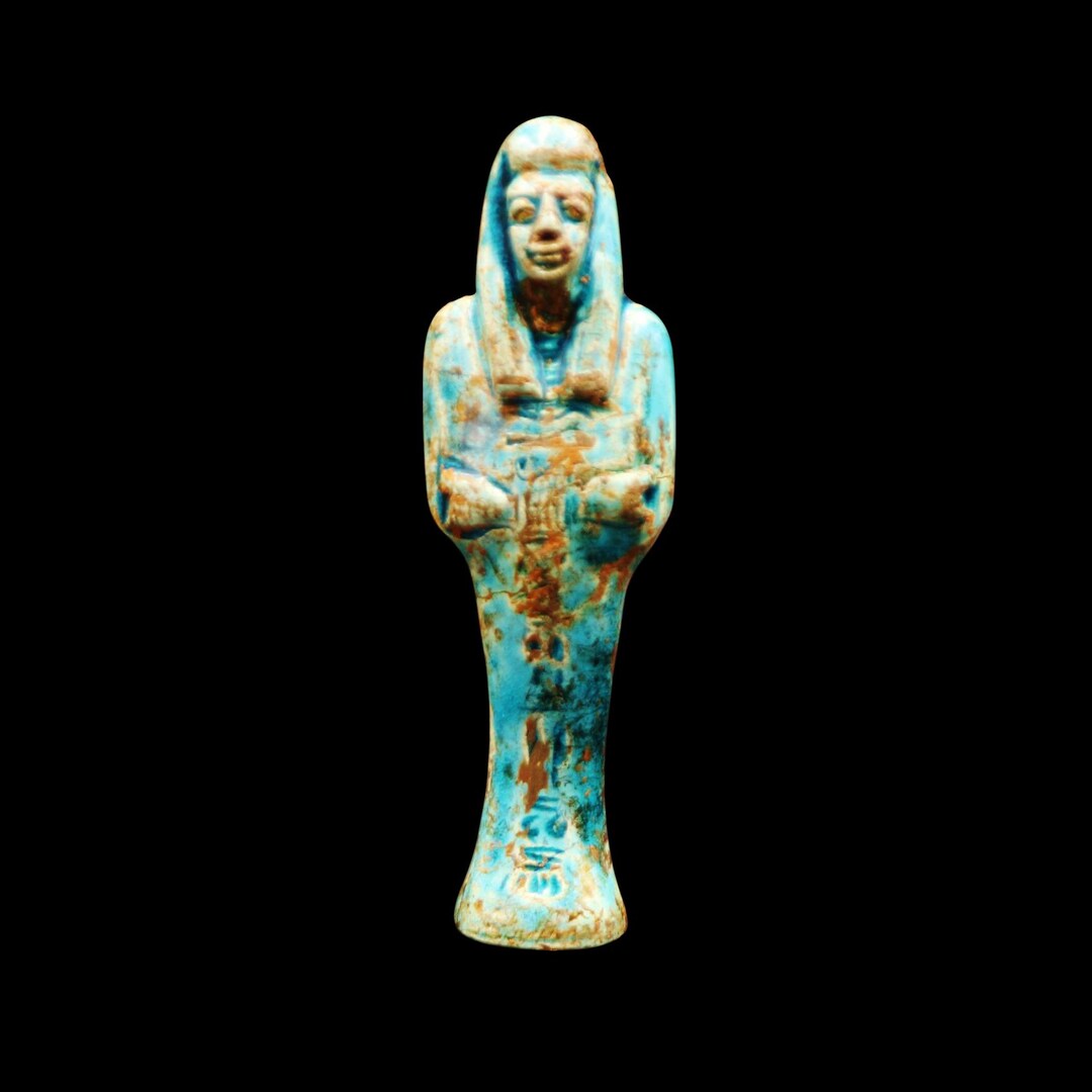 Funerary Antique Egyptian Glazed Stone/faience Ushabti (shabti) Statue ...