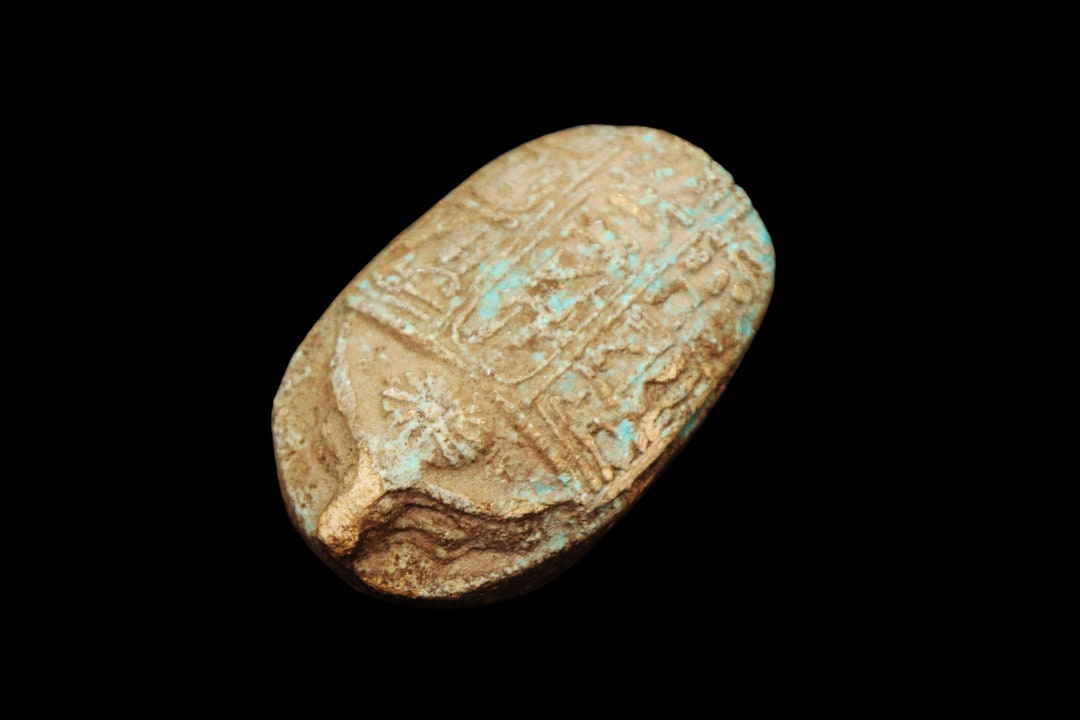 Rare Antique Terracotta Scarab Beetle Kheper Amulet Figurine Ancient ...