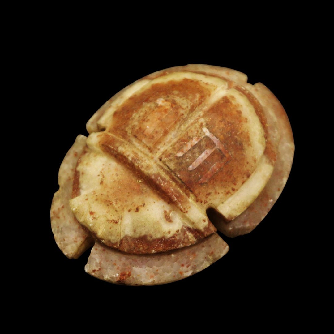 Authentic Antique Stone Scarab Beetle (kheper) Amulet Figurine of ...