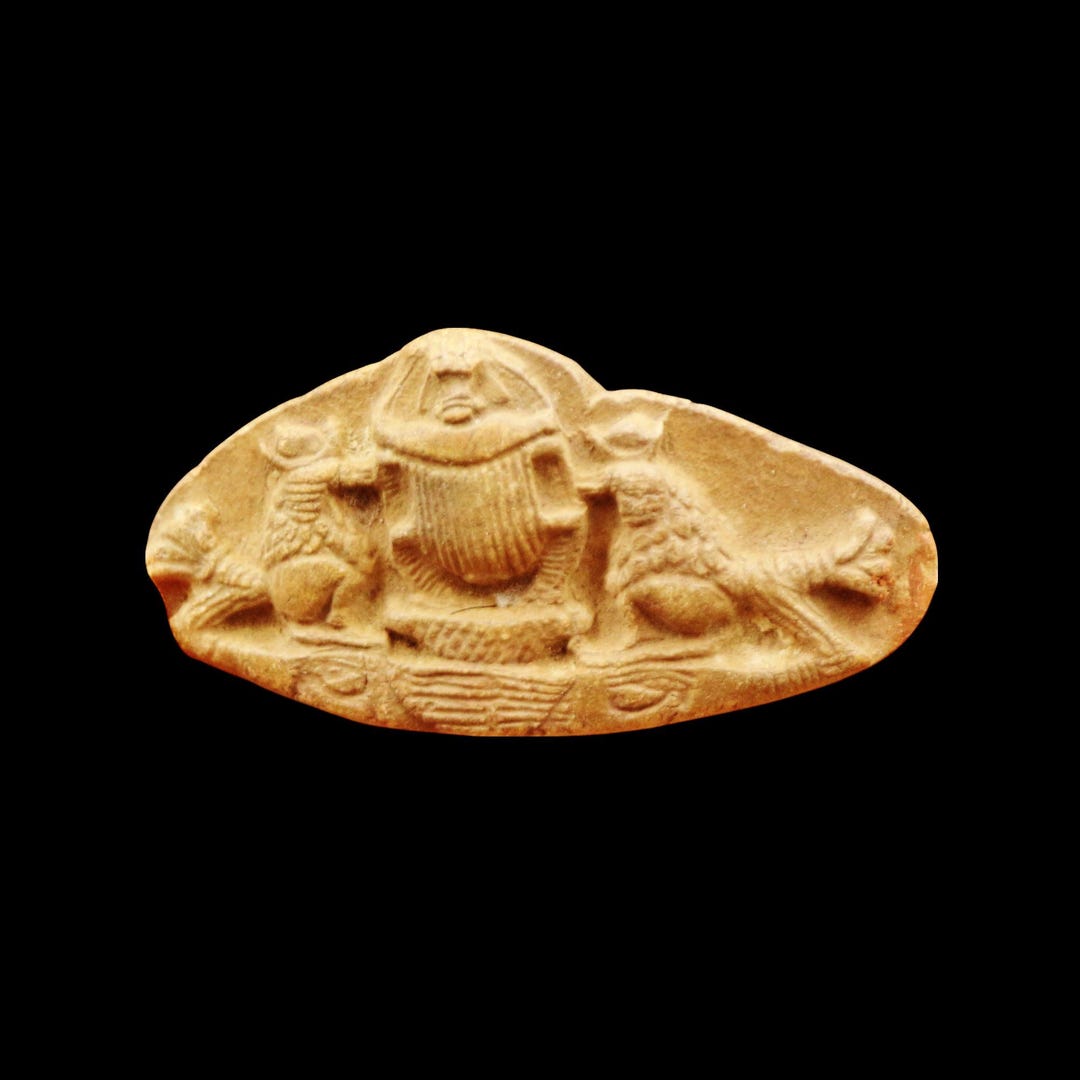 Rare Antique Limestone Scarab Beetle (kheper) Amulet Figurine Ancient ...