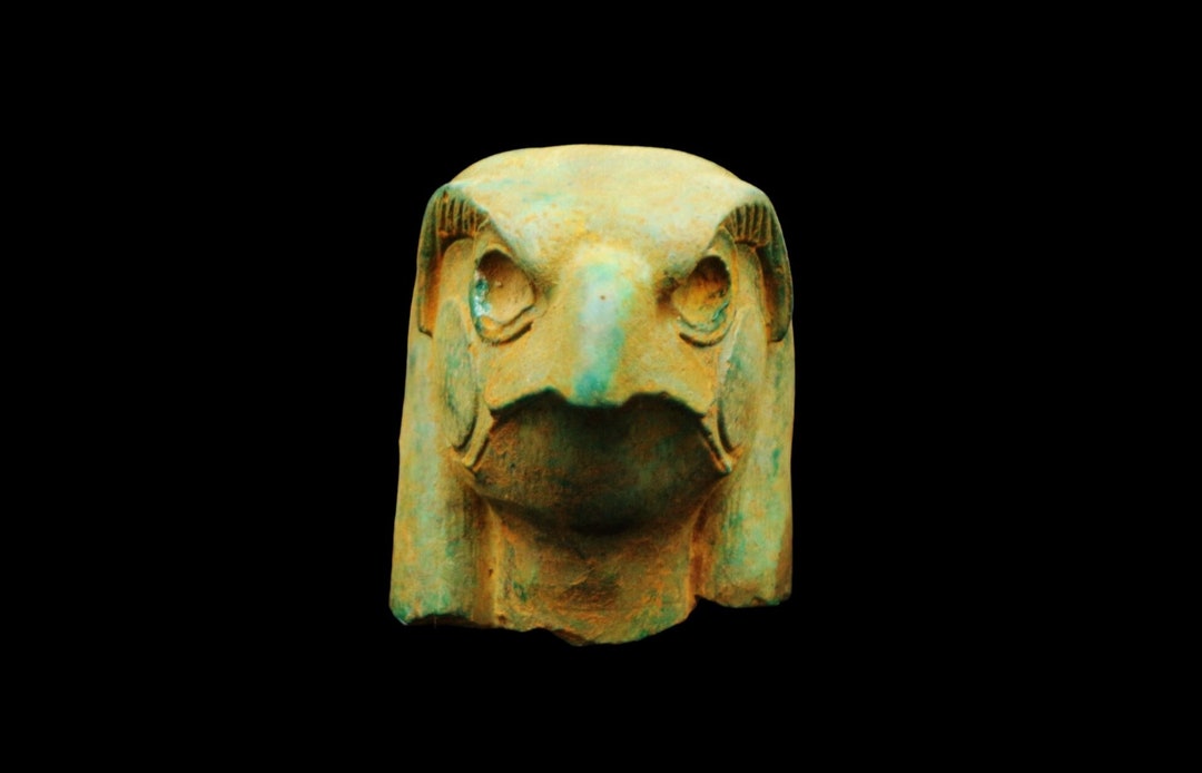 Large Rare Antique Egyptian STONE Falcon Horus Bust Mask - Etsy