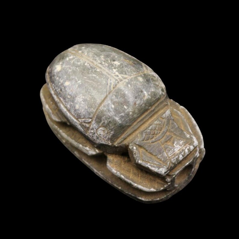Antique Egyptian Stone of Ancient Scarab Beetle Khepri Amulet Figurine ...