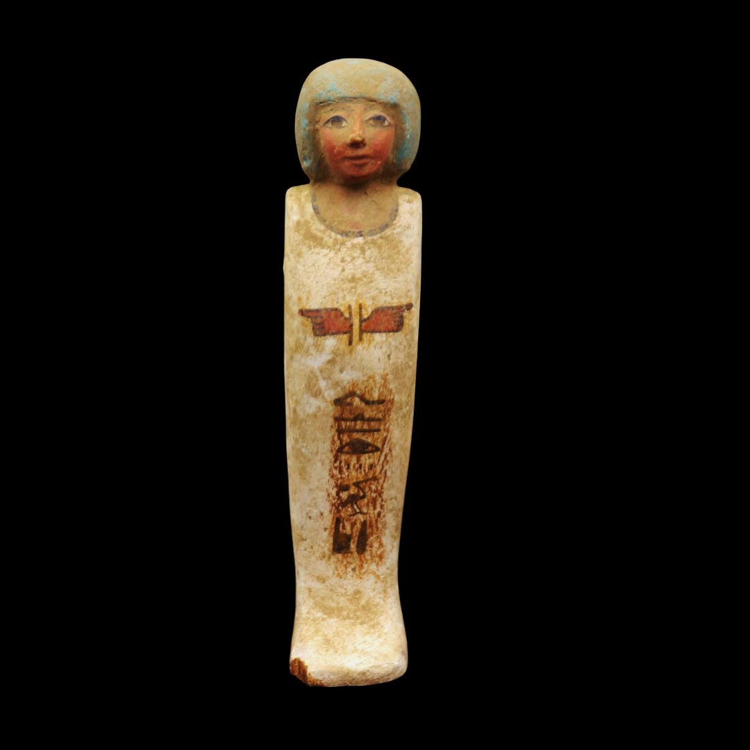 Authentic Large Egyptian WOOD Funerary Figurine Afterlife Ushabti ...
