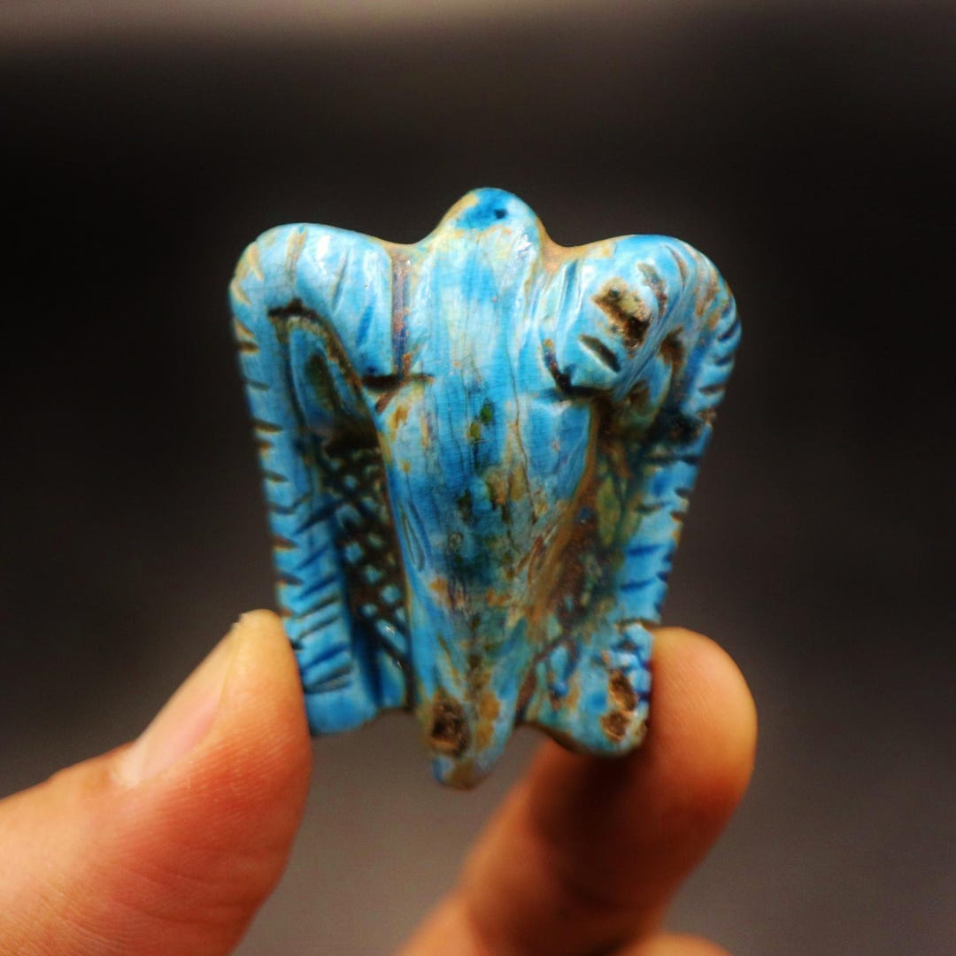 Rare Antique Egyptian Solid Stone Amulet of Ancient Khnum RAM Figure ...