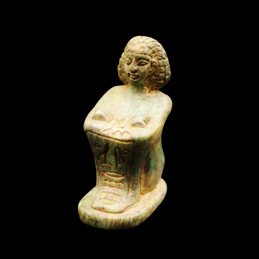 Antique Egyptian Scribe Stone Statue Figure – Unique Historical Art ...