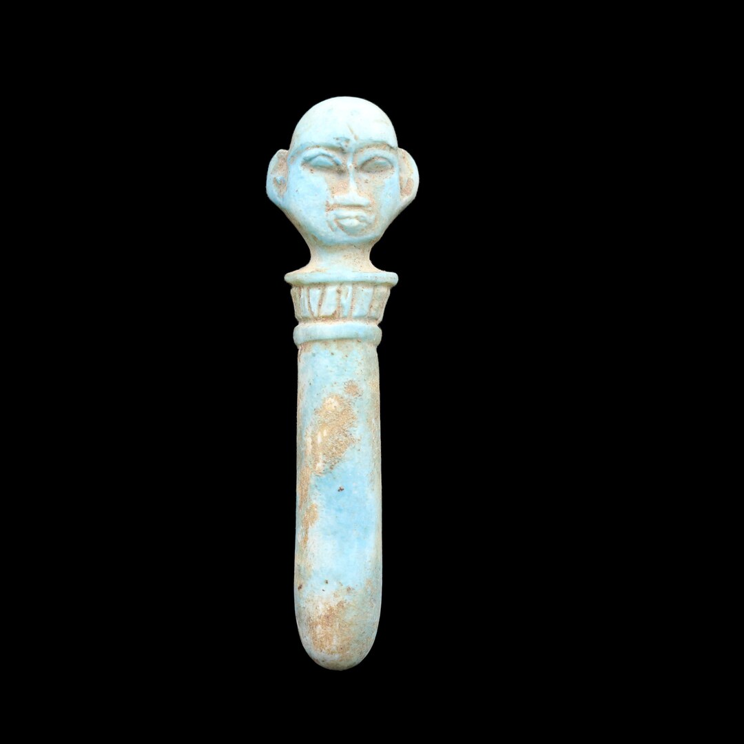 RARE Antique Stone Faience Amulet Figure of Ancient Egyptian......one ...