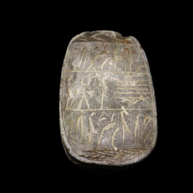 Antique Egyptian Stone of Ancient Scarab Beetle Khepri Amulet Figurine ...