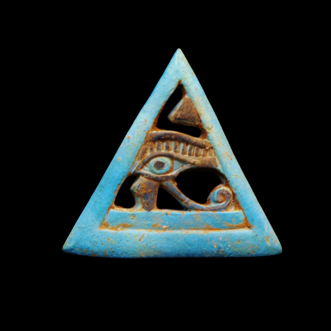 Rare Antique Stone Wadjet Eye of Horus Amulet "symbol of Protection ...