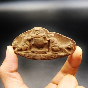 Rare Antique Limestone Scarab Beetle (kheper) Amulet Figurine Ancient ...