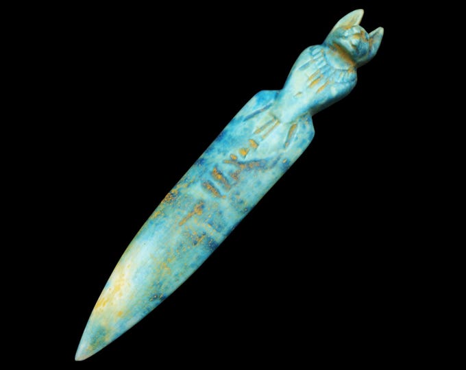 Rare Antique Faience Dagger of Ancient Egyptian of God Anubis "god of ...