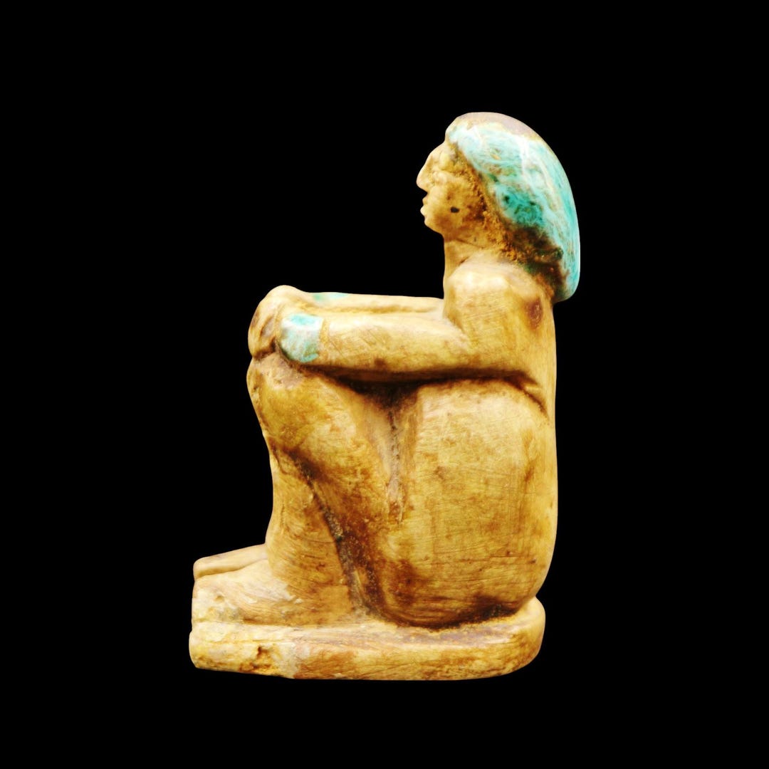 Fine Antique Egyptian Scribe Stone Statue Figure of ANCIENT EGYPT ...