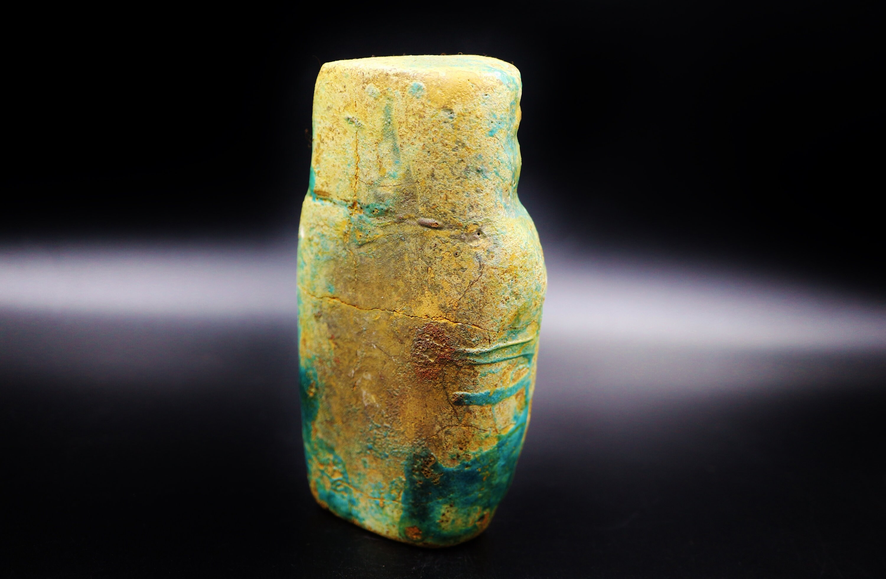 Fine Antique Egyptian Faience Pharaoh Bust Figure Large, With Great ...
